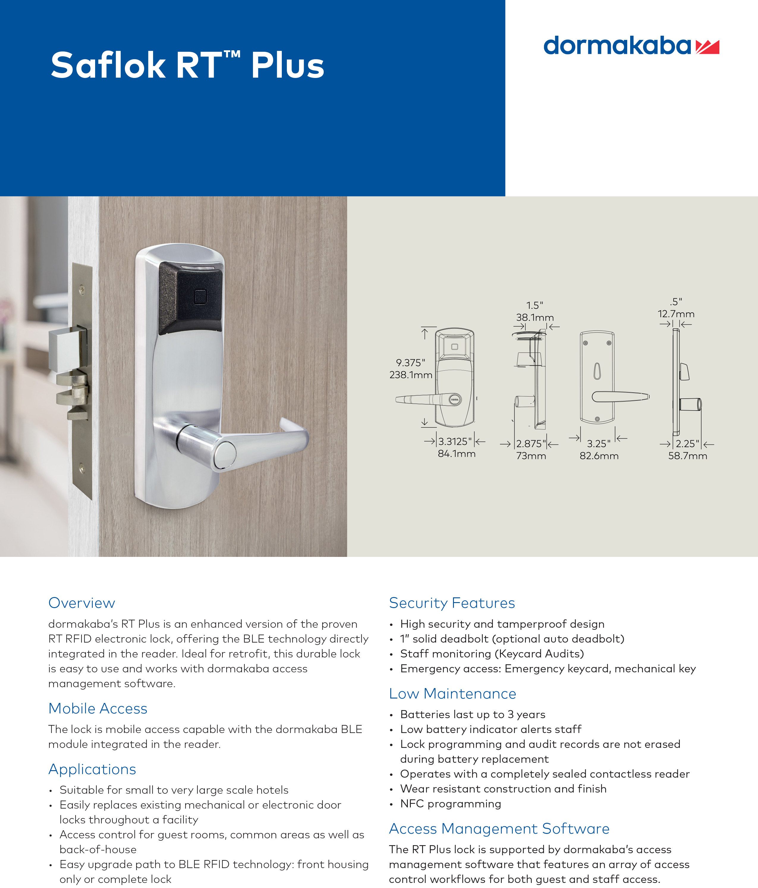 Saflok RT Plus RFID